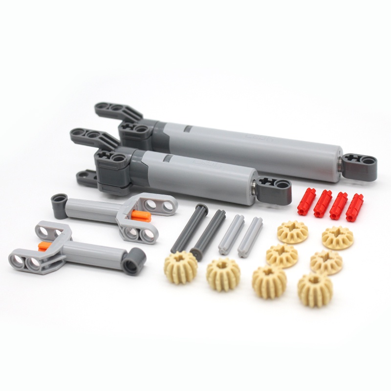 Technic Parts Gear Axle Linear Actuator Set MOC Friends 22Pcs Bricks ...