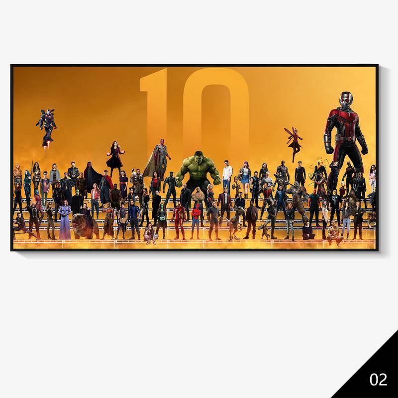 Marvel The Avengers 10th Anniversary Spider Man canvas Painting Posters ...