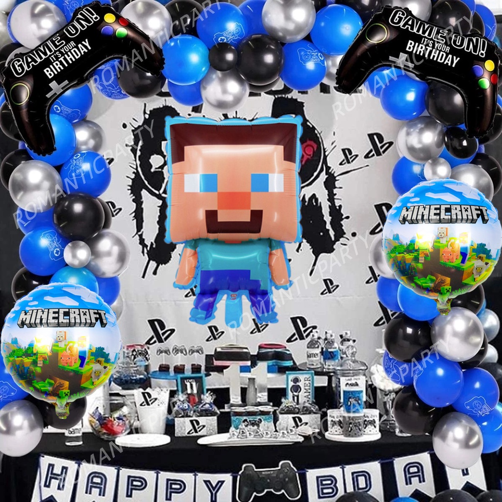 Minecraft Birthday Party Minecraft Balloon 32Inch Number Balloon HBD ...
