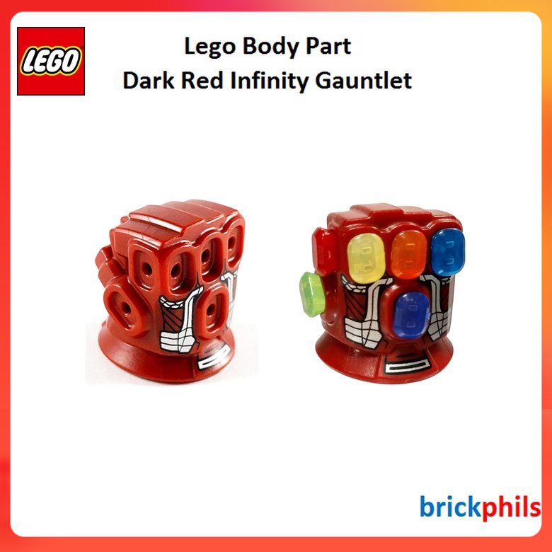 Lego Body Part 66405pb01 - Dark Red Infinity Gauntlet | Shopee Philippines