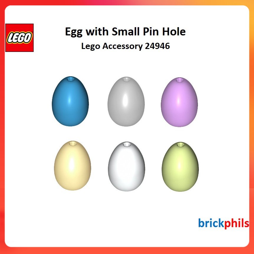 Lego Accessory 24946 Egg with Small Pin Hole | Shopee Philippines