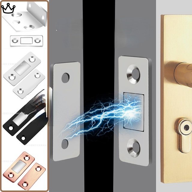 Strong Door Closer Cabinet Catch Latch Cupboard Ultra Thin Closer lock ...