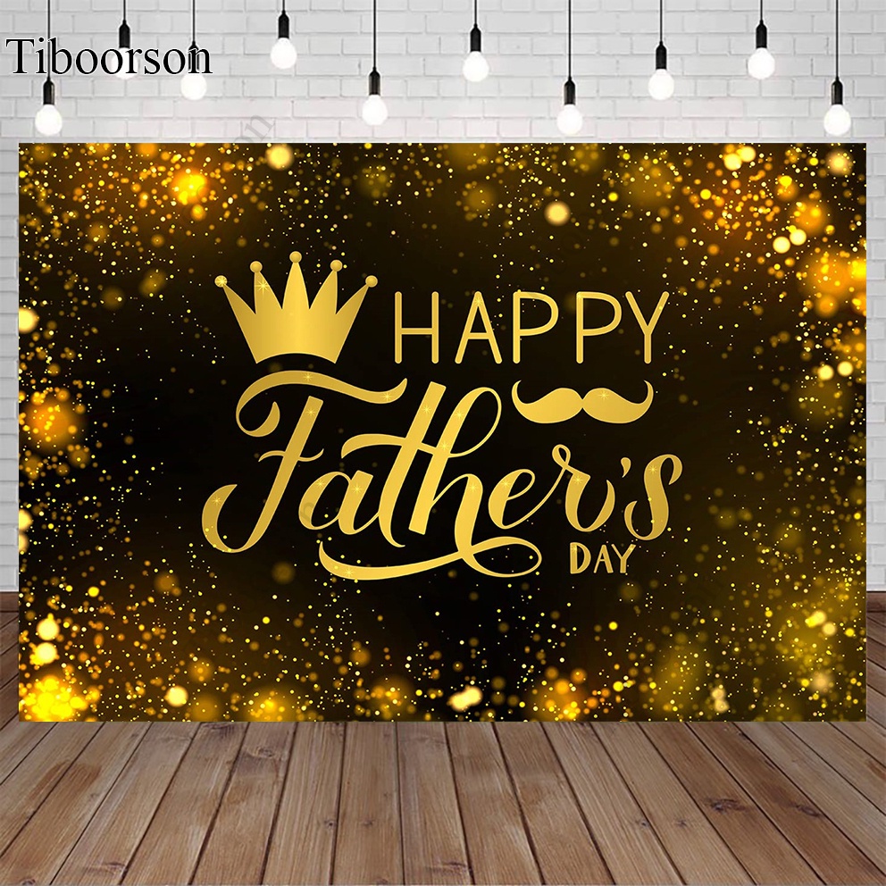 Happy Father's Day Backdrop Black Suit Gold flash Photography ...