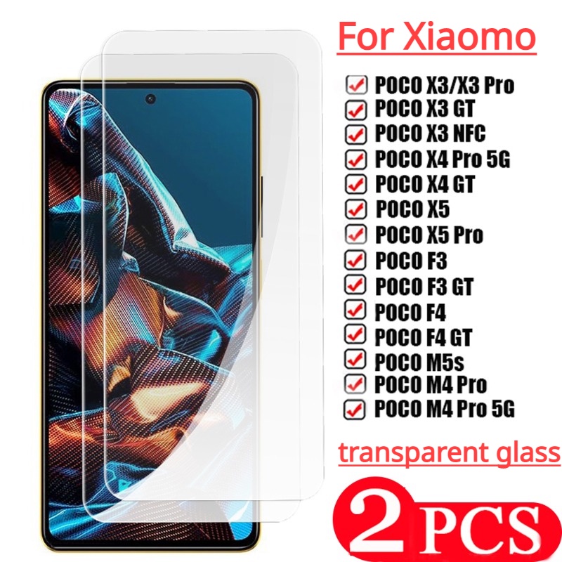 Xiaomi Poco F5 X5 X4 X3 M4 M3 Pro 4G 5G HD Tempering Glass Mi Poco F4 ...