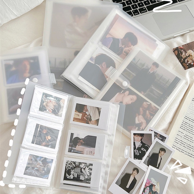 160 Grids Frosted Interstitial Photo Album Photocards Postcard Storage ...