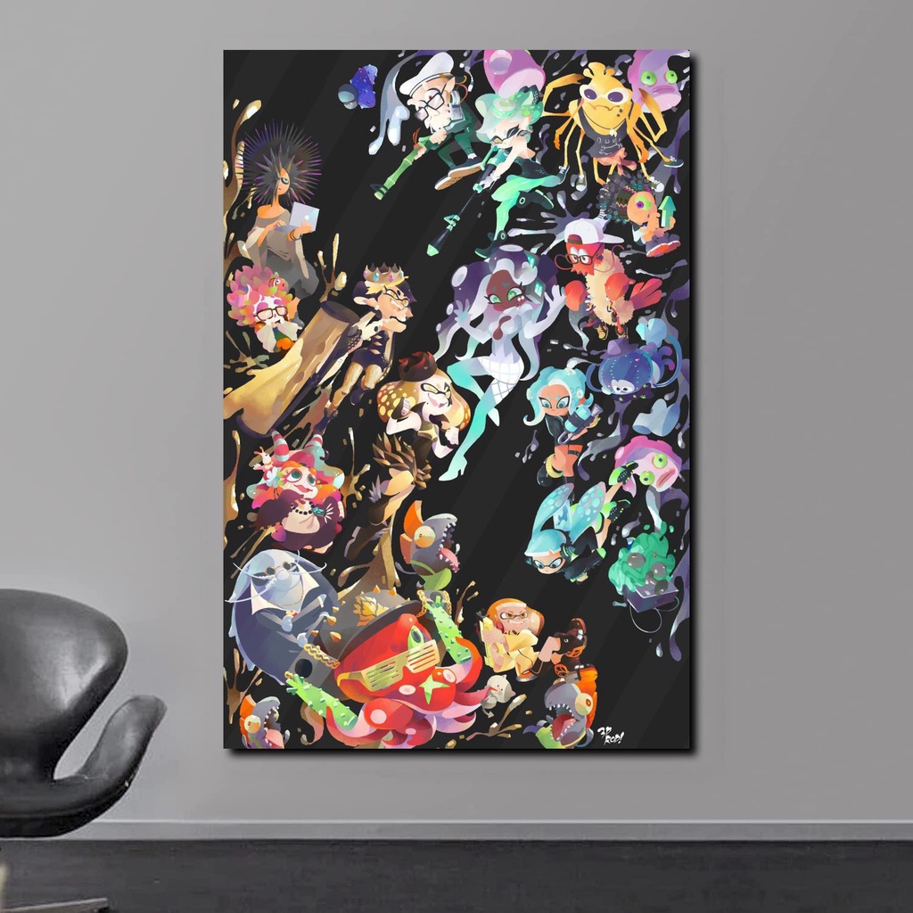 SPLATOON POSTER VIDEO GAME COOL POSTERS HD PRINT CARTOON CANVAS ...