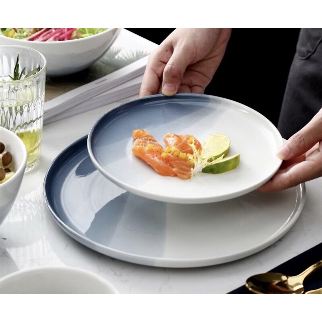 Livingplus Beach Style Flat Ceramic Plate | Shopee Philippines