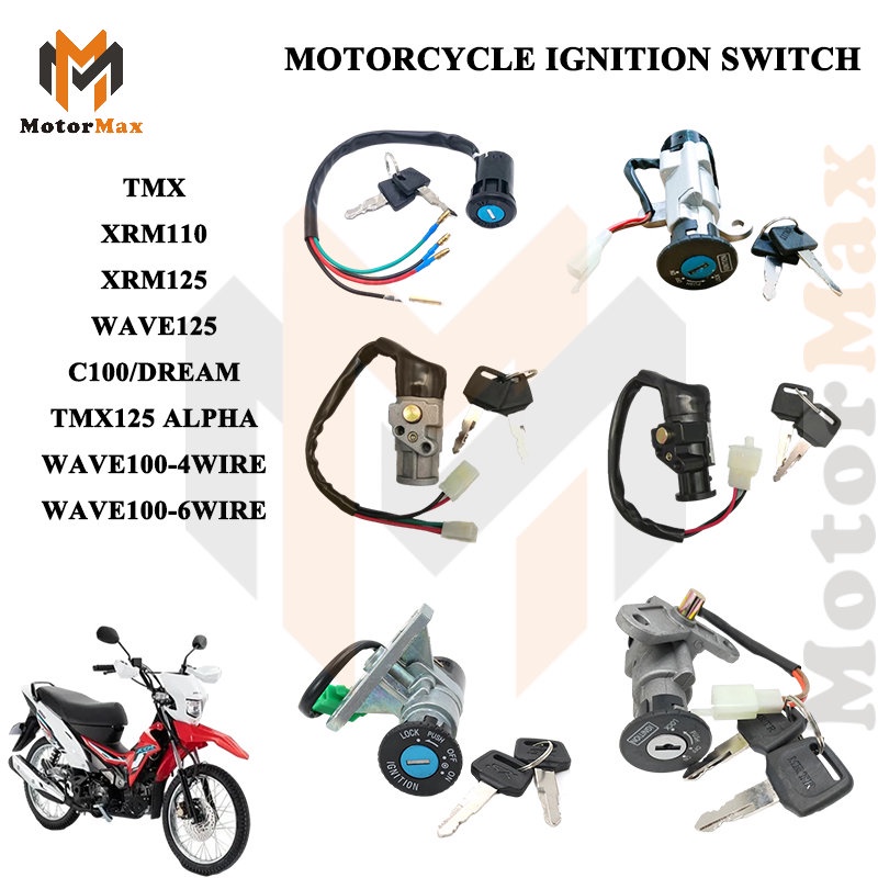 Motorcycle Ignition Switch Main Switch For XRM110/125 TMX155 WAVE100 ...