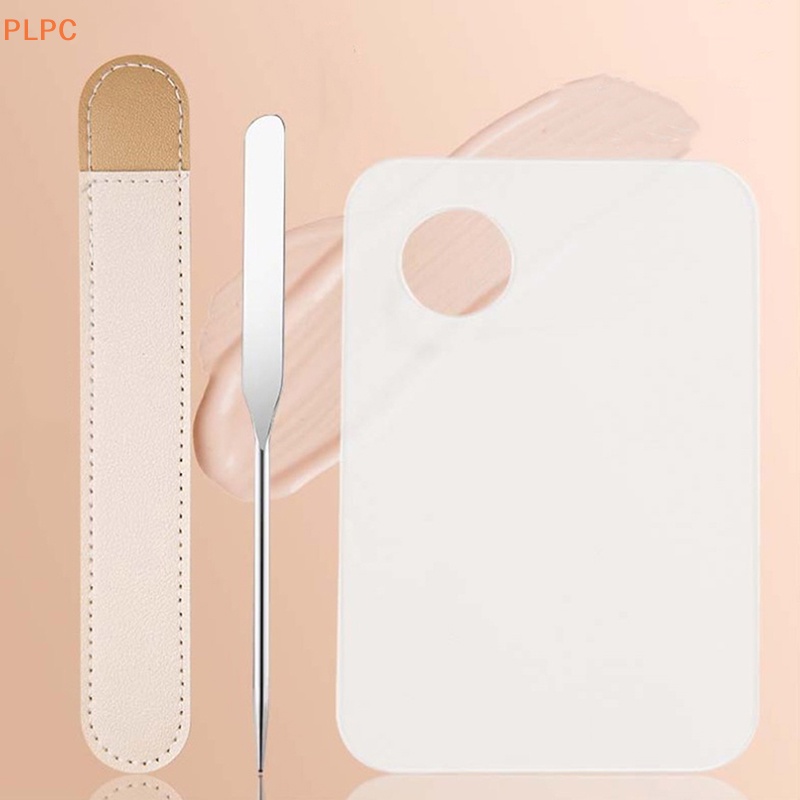 New Stainless Steel Makeup Toner Spatula Mixing Stick Foundation Cream ...