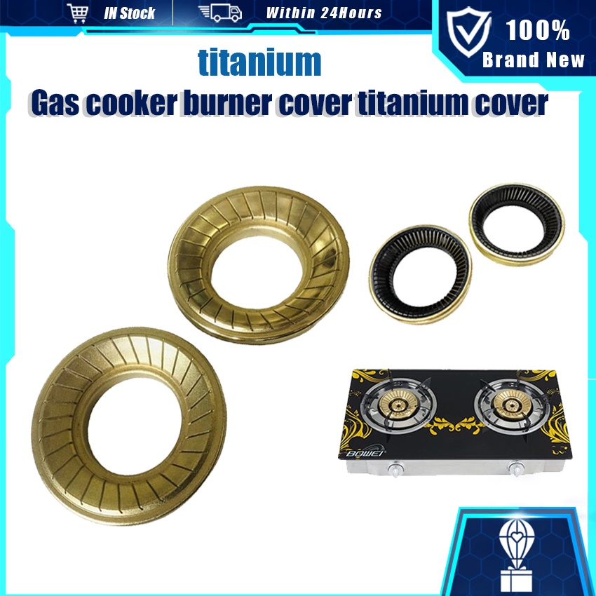 Universal 90MM Titanium Gold Gas Stove Top Cover Burner Flame Cap Cover ...