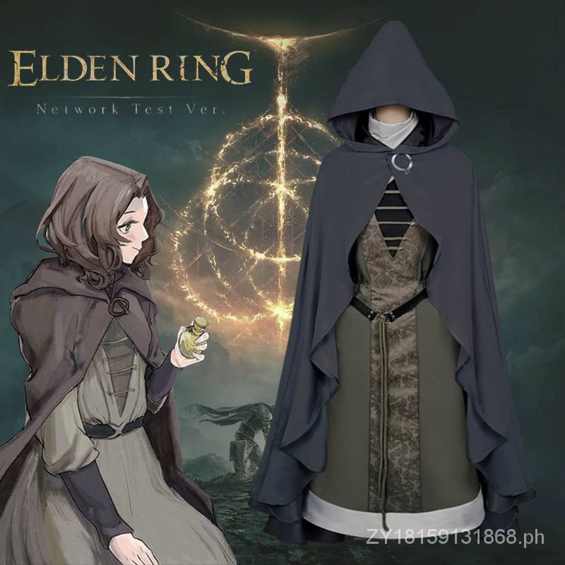 Game Elden Ring Melina Cosplay Long Sleeve Dress Hooded Cloak Costume ...
