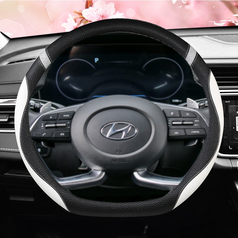 Microfiber Leather D Shape Car Steering Wheel Cover For Hyundai Creta ...