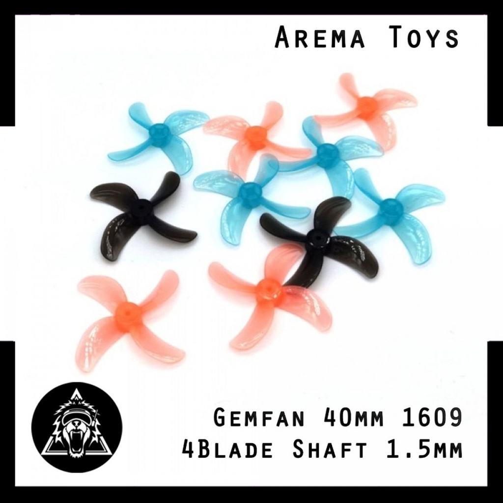 Gemfan 40mm 1609 4Blade Shaft 1.5mm Propeller 4 Blade 1.6inch Mobula7 ...