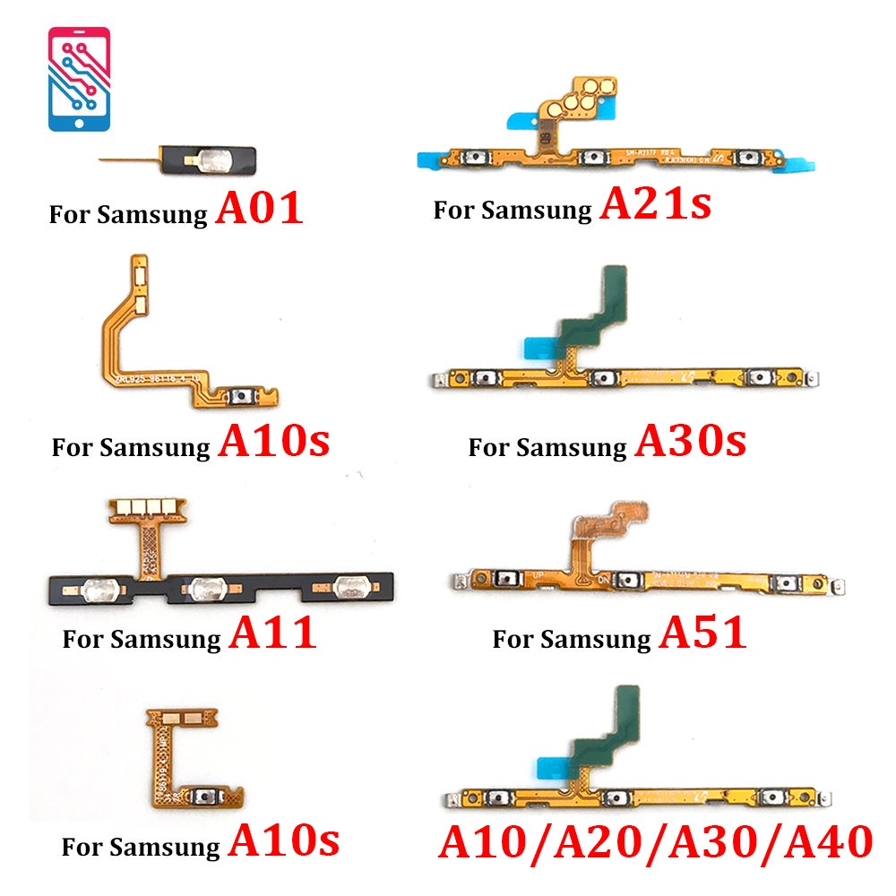 Power On / Off Switch Button Volume Key Button Flex Cable For Samsung A01 A11 A10S A20S A30S A51 ...