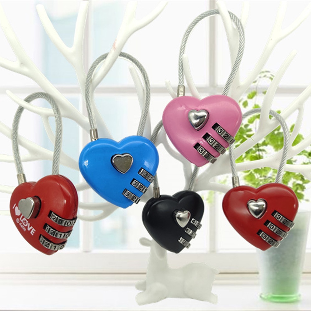 5 Colors Love Mini Couple Combination Lock Password Lock for Cabinet ...