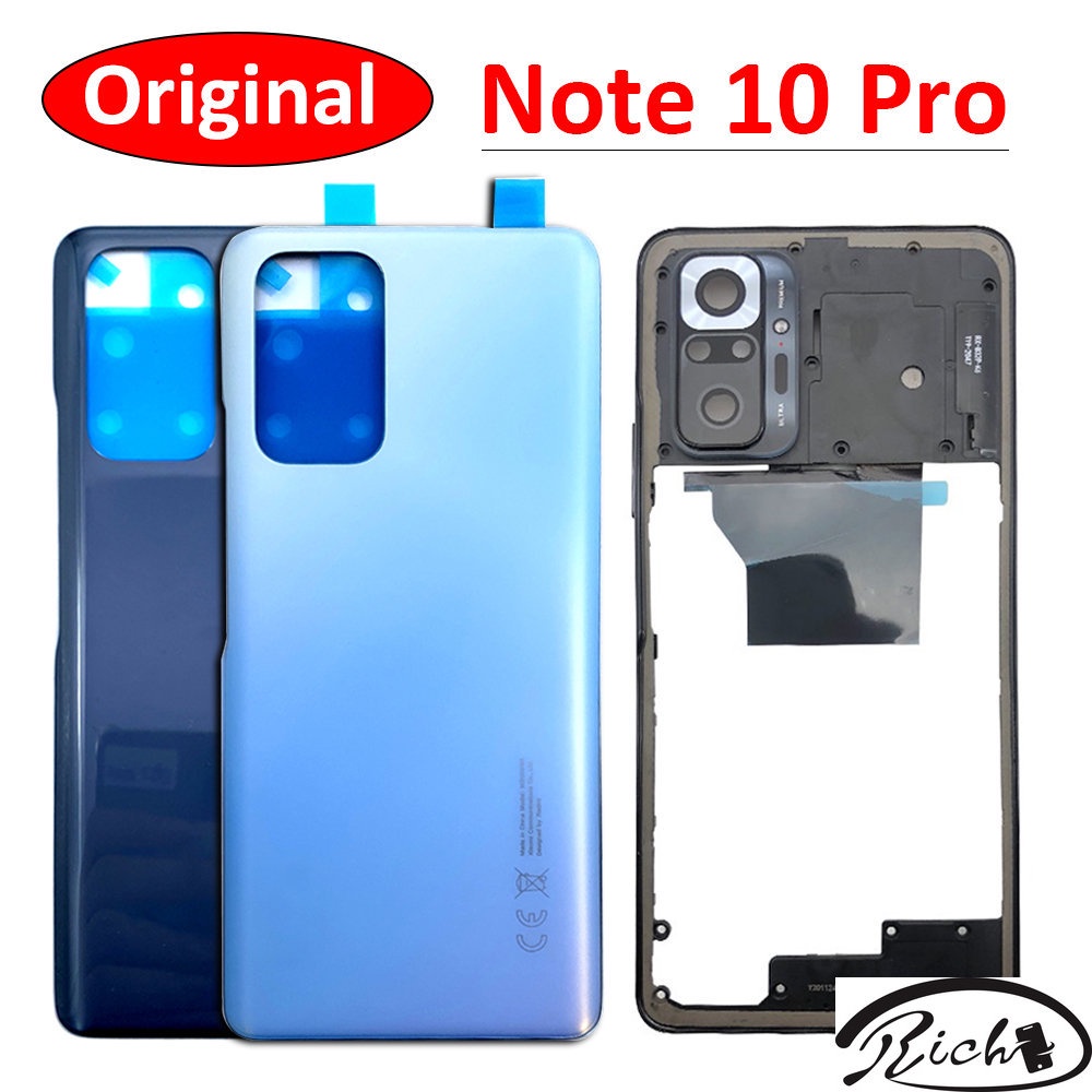 Original Back Glass Cover For Xiaomi Redmi Note 10 Pro Battery Cover ...