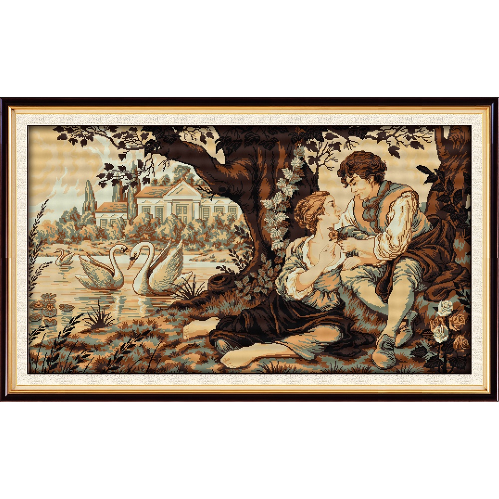 Joy Sunday Stamped Cross Stitch Ktis DMC Threads Chinese CroStitch Set ...