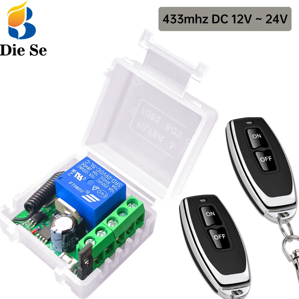 Diese RF Wireless Remote Control Module DC 12V 24V 10A Wet Contact ...
