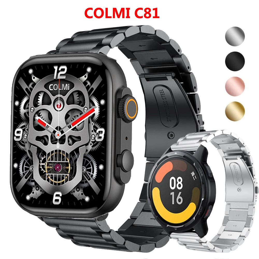 22mm Watch Bracelet Strap for COLMI C81 P71 P68 P60 Smartwatch Stainless Steel Band for COLMI ...