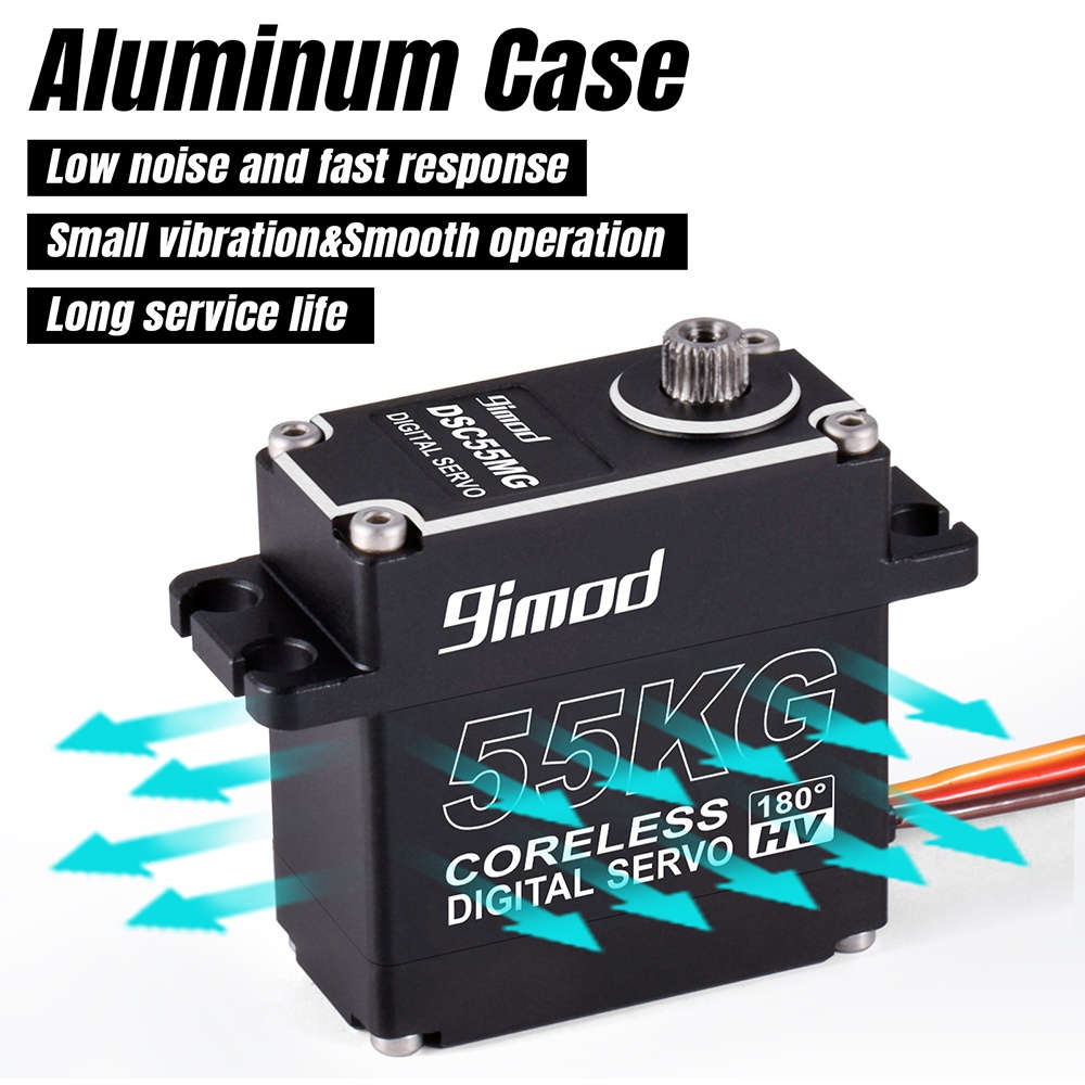 Waterproof Servo RC 1/10 9imod Servo 55kg IP67 180/270 Magnetic Sensor ...