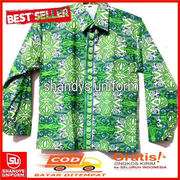 Ci94r AL AZHAR School UNIFORM Long Sleeve BATIK MODEL -S UNIFORM ...