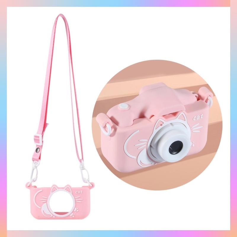 fofo Kids Camera Bag Mini Silicone Cartoon Camera Protective Cover with ...