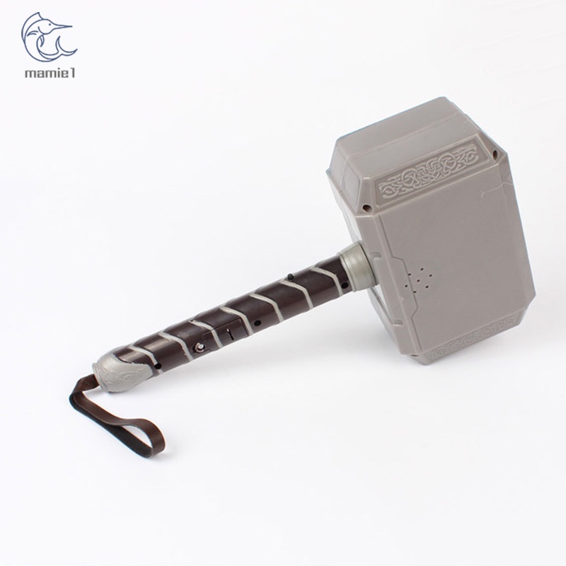 LED Glowing Sounds Thor Hammer Helmet Mask Kids Cosplay Toys Action ...
