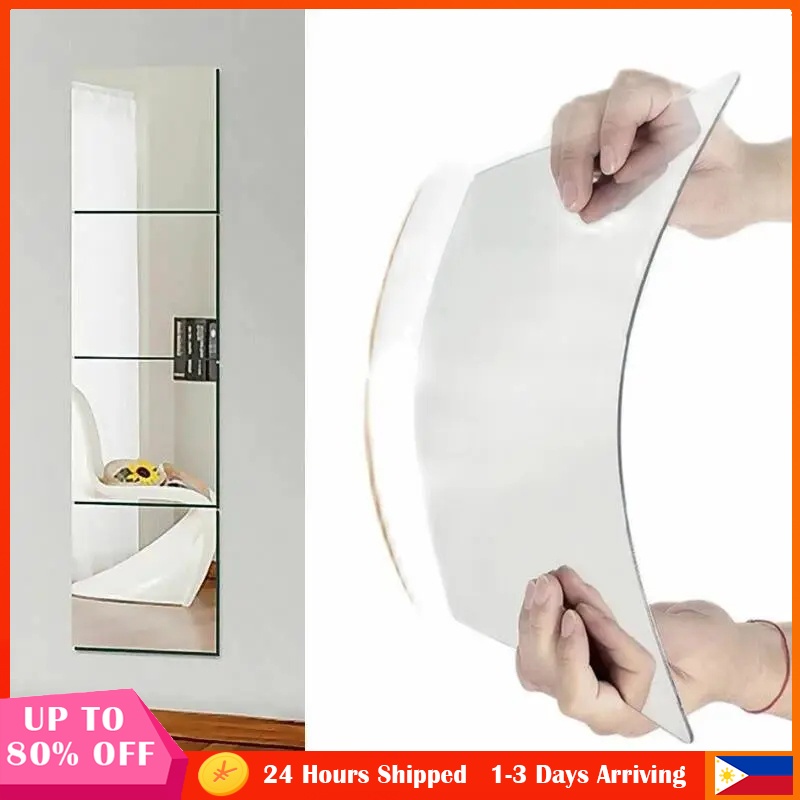 Acrylic Soft Mirror Sticker with Back Film / Household 3D Flexible ...