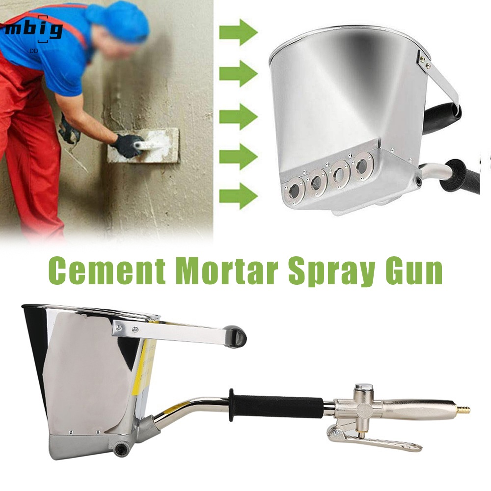 4 Jet Stucco Plaster Sprayer Cement Mortar Spray Hopper Wall Paint Hand ...