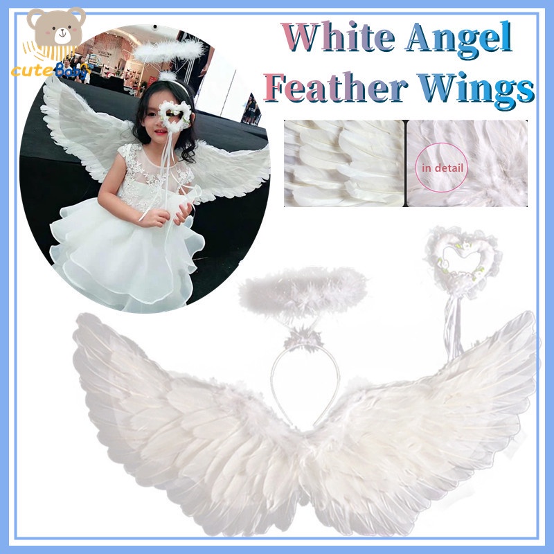 Children's Ange Feather Wings Props Stage Halloween Wings Props White ...