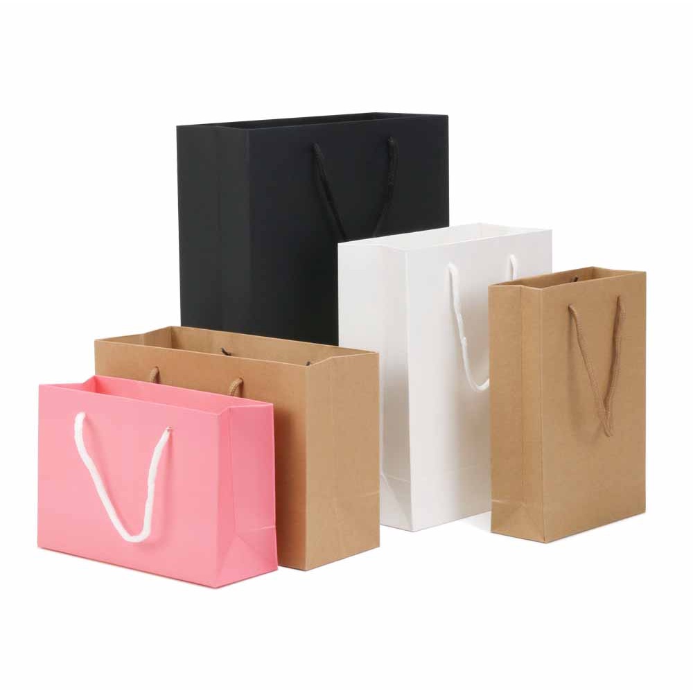 Solid White Card Paper Bag Holiday Celebration Gift Carrying Bag ...
