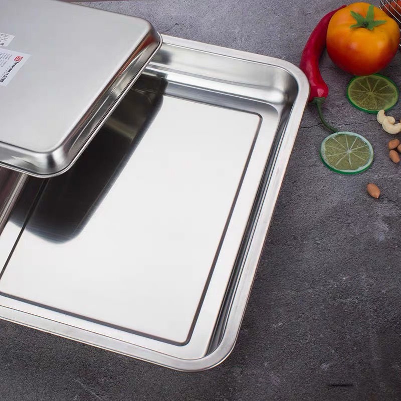 Extra Thick Universal Stainless Steel Rectangular Plate Cold Dish ...