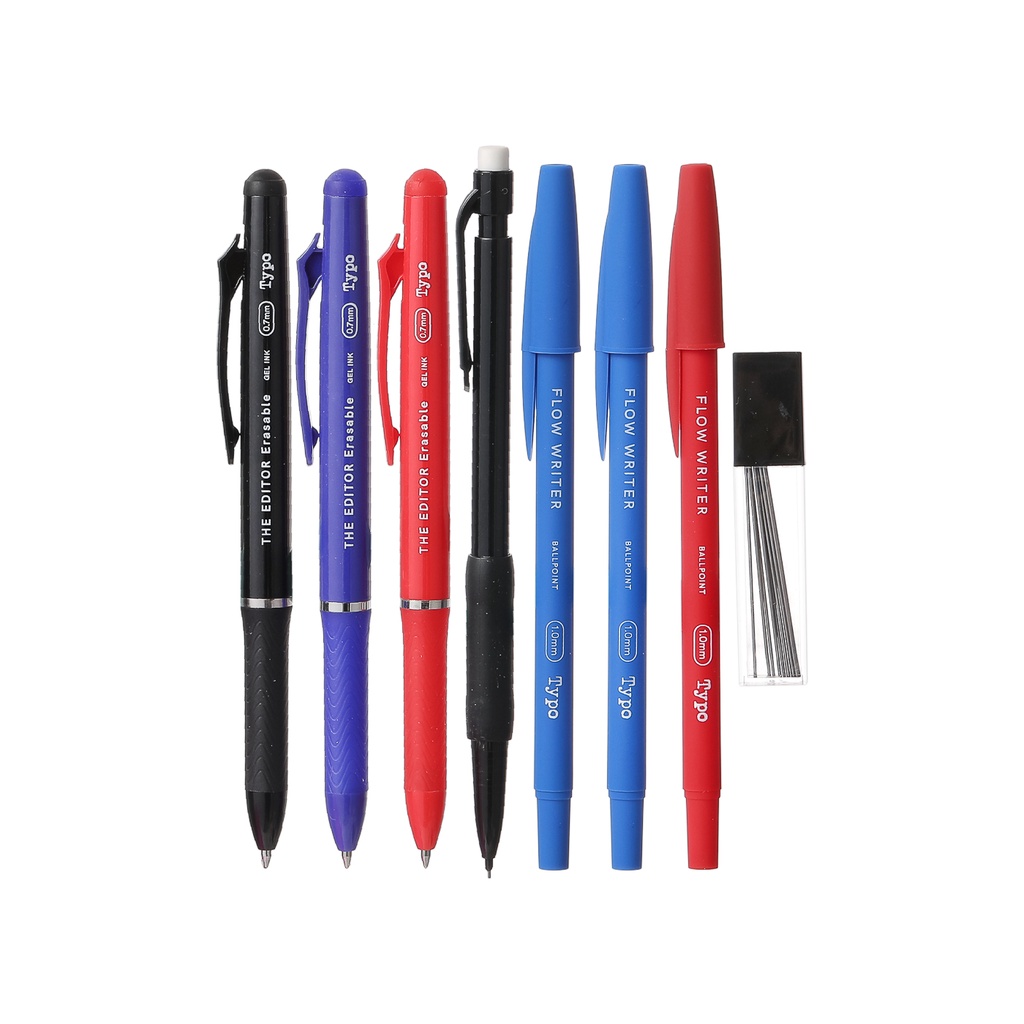 MINISO 8 Pcs Stationery Set 0.7mm Erasable Pens | Shopee Philippines