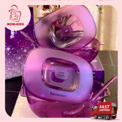 Tupperware 2.5L Purple Royale Crystalline Servewave Set Saucy Server ...