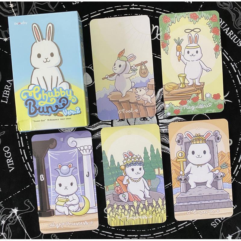 Chubby Bun Tarot Version V2 Rabbit Tarot Cards Rabbit Tarots Hare Deck ...