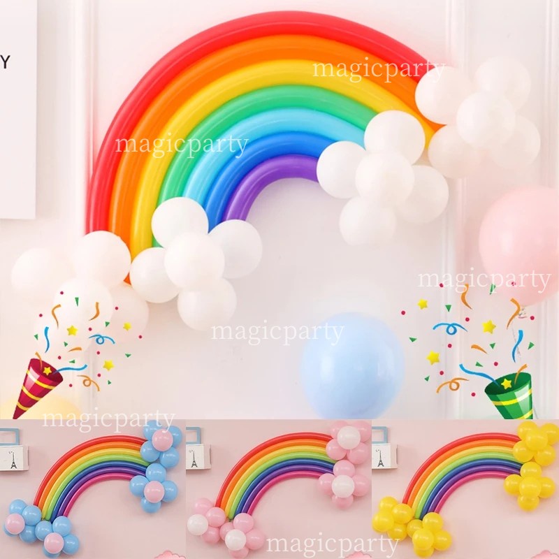 29pcs/set Rainbow Theme Balloons Birthday Party Decorations Long ...