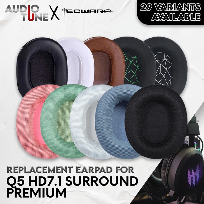 Ear Cushion Pad Earcup Tecware Q5 HD7.1 Surround Premium Foam Pad ...