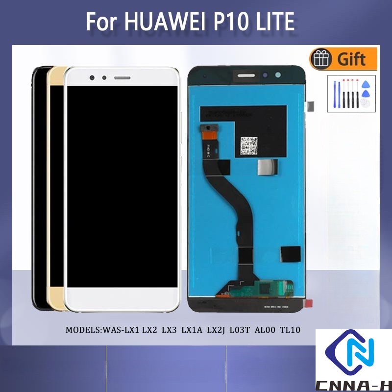 For HUAWEI P10 Lite WAS LX1 LX2 LX3 LX1A LCD screen assembly with front ...