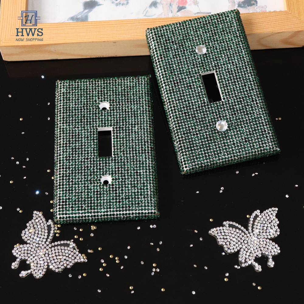 Bling Wall Plate Light Switch Cover Colorful Rhinestone Light Switch ...