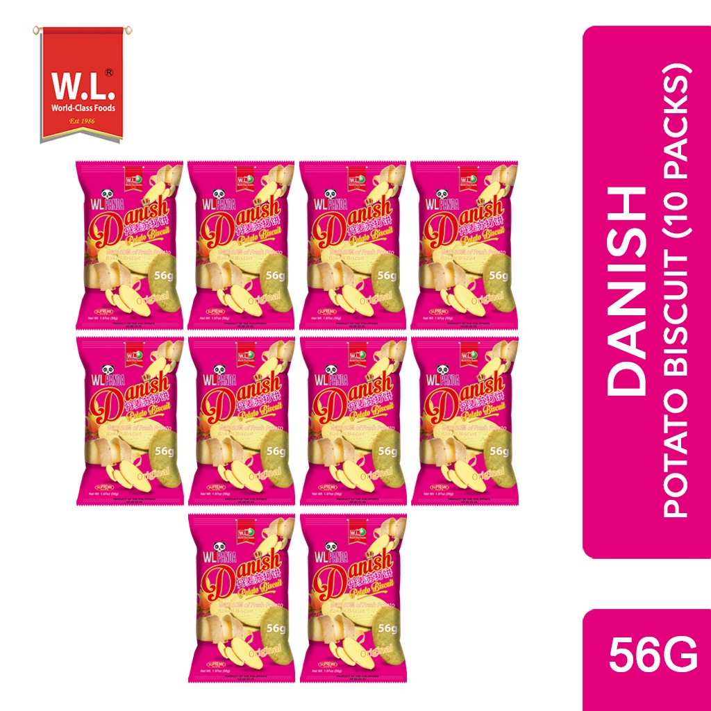 WL FOODS Danish Potato Biscuit 56g x10's | Shopee Philippines