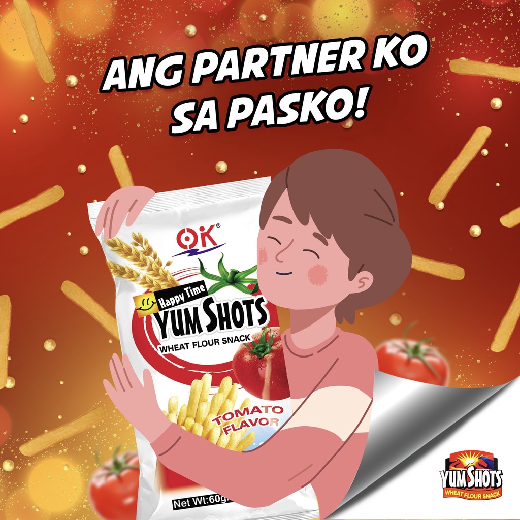 Yum Shots Tomato Flavor Snack 60gram | Shopee Philippines