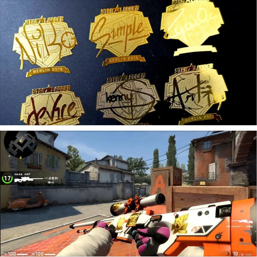 CSGO game sticker s1mple kennys niko device ZYWOO TYLOO player ...