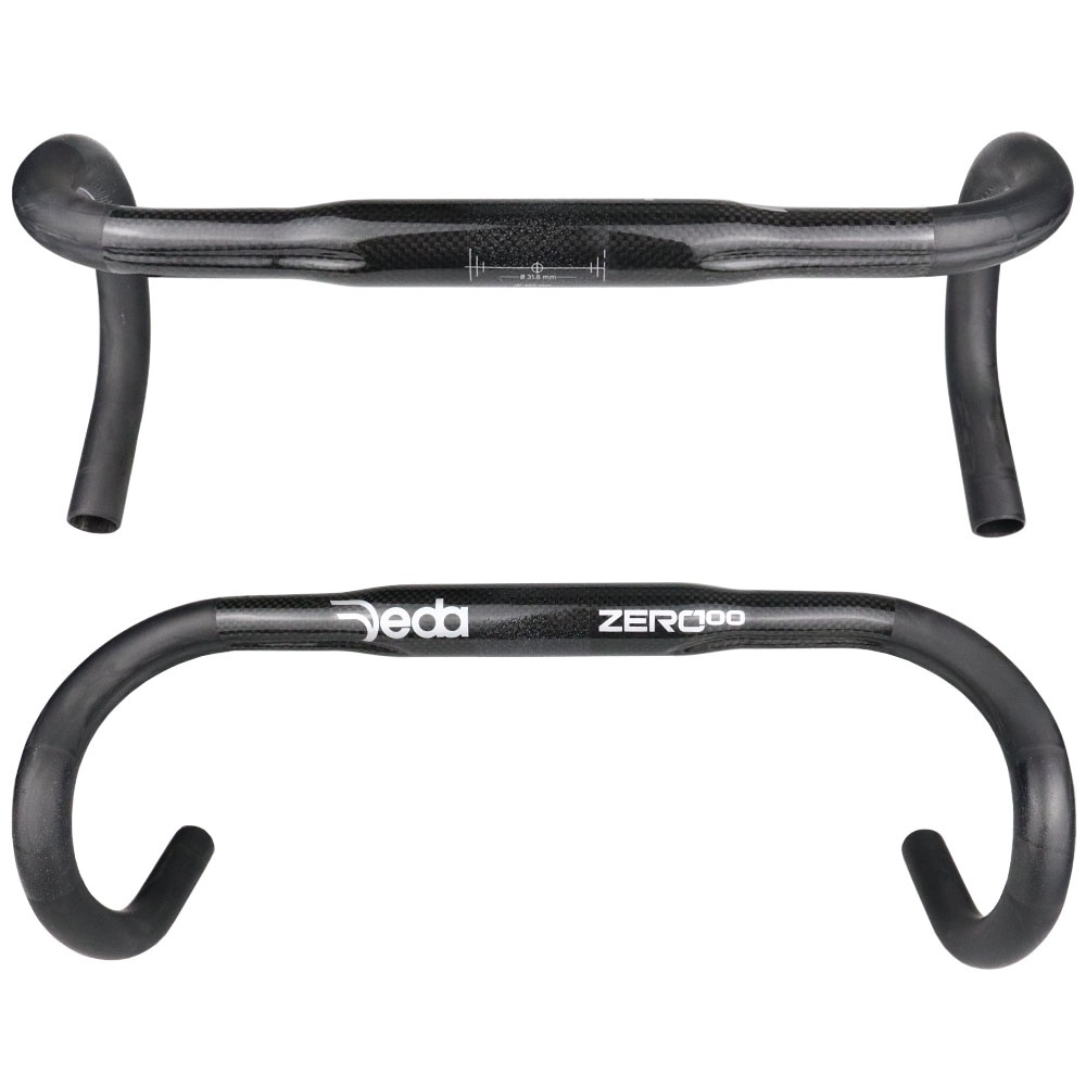 DEDA Zero 100 Gloss+Matt Carbon Fiber 31.8mm Road Bike Handlebar ...