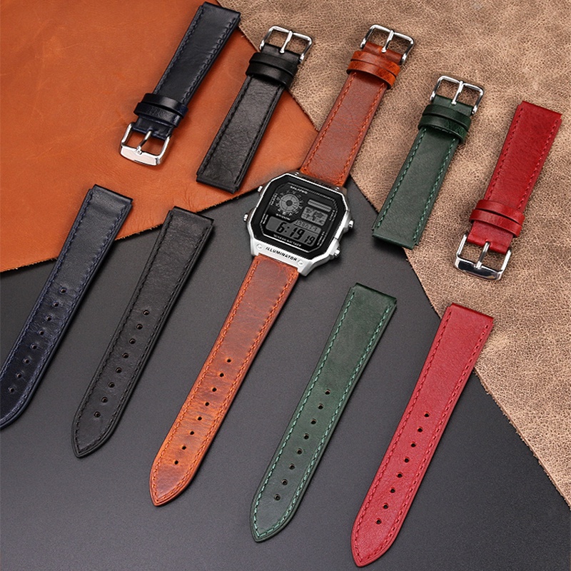 Genuine Leather Strap for Casio G-Shock AE-1200WH/1300/1000/A159 AQ ...