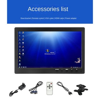 10.1" LCD HD Monitor Mini TV & Computer Display Color Screen 2 Channel ...