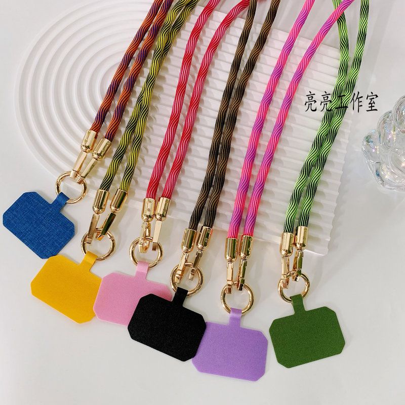 Fashion High-End Contrast Color Mobile Phone Lanyard Detachable Double ...
