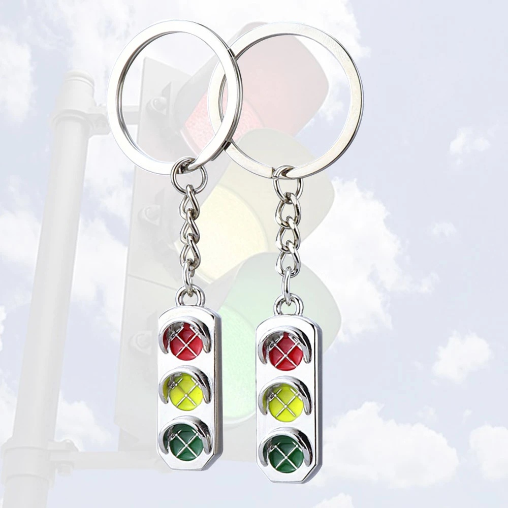 Road Traffic Light Keychain Creative Car Keyring For Men Women Bag ...