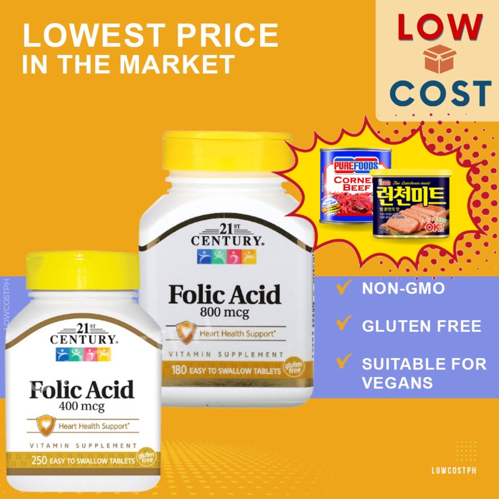 LowCostPh | 21st Century, NaturesPlus, Folic Acid, 400 mcg, 800 mcg ...