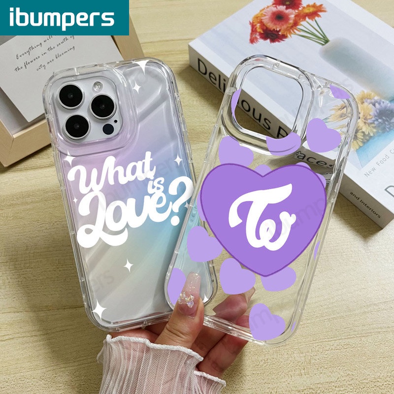 ibumpers Gradient Aesthetic Cartoon Casing Cute Text case Bumper Casing ...