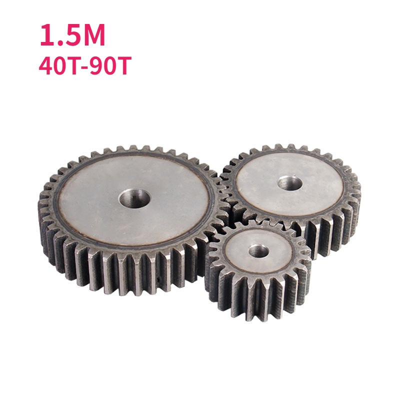 1pcs 1.5M Spur Gear Pinion Gears 40T-90T Teeth 45# Carbon Steel High ...